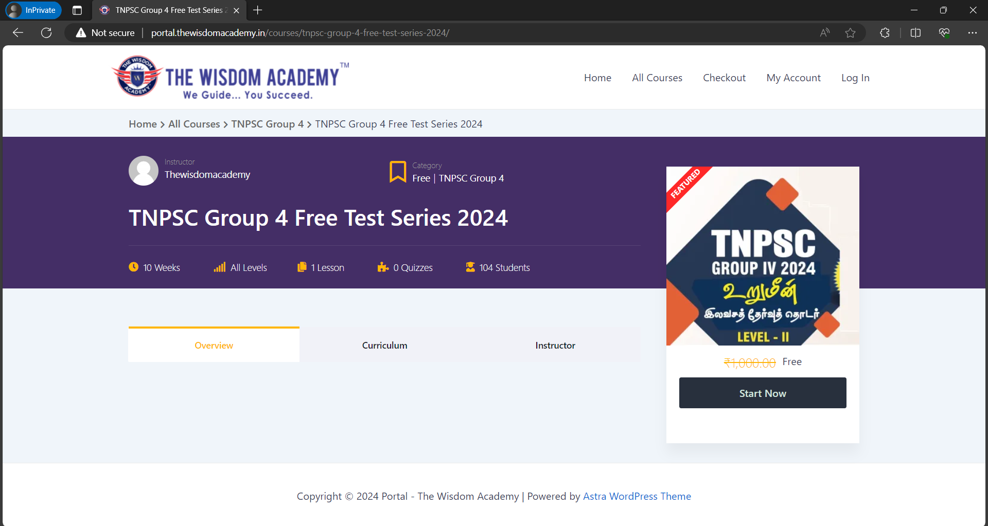 How to attend The Wisdom Academy Online Free Test - The Wisdom Academy